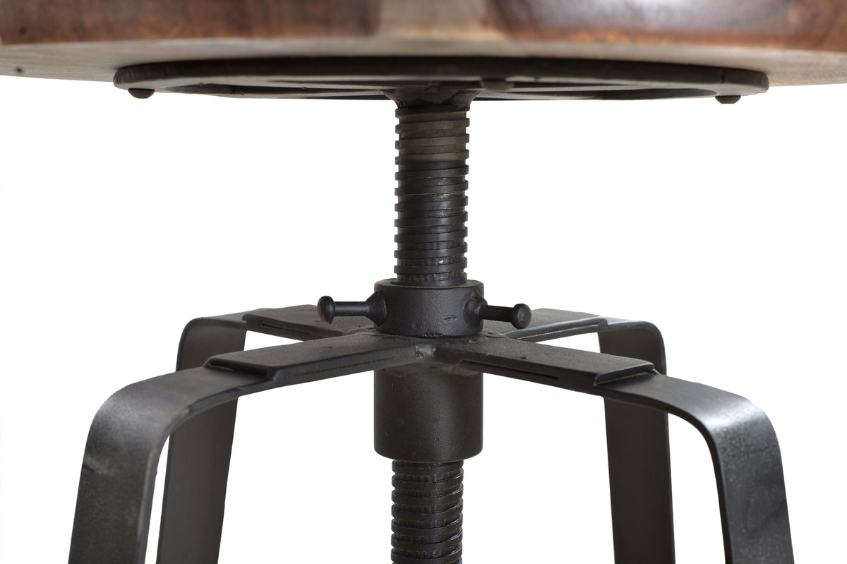 Tabouret ajustable Wayne – sheesham massif dark grey – Kif-Kif Import