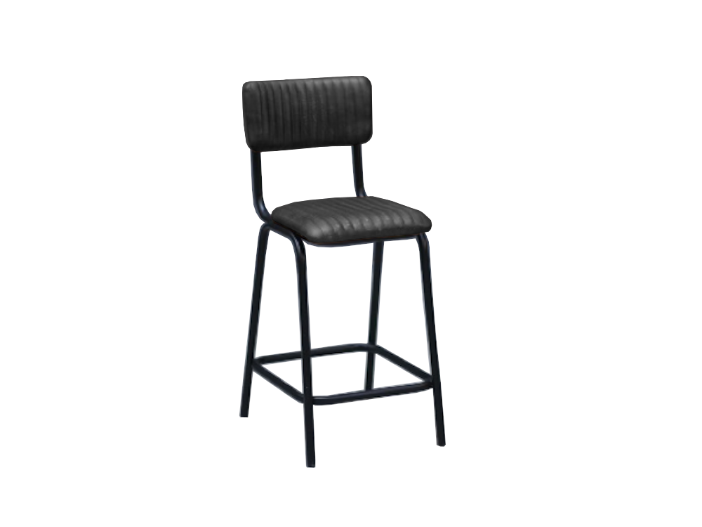 HART bar stool black leather – Kif-Kif Import